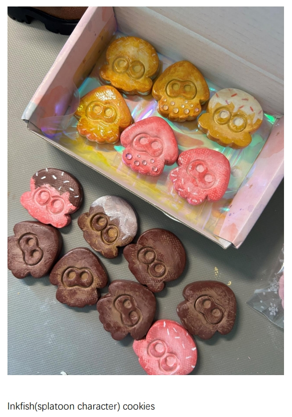 Splatoon-inspired cookie and pudding – SplatOnly